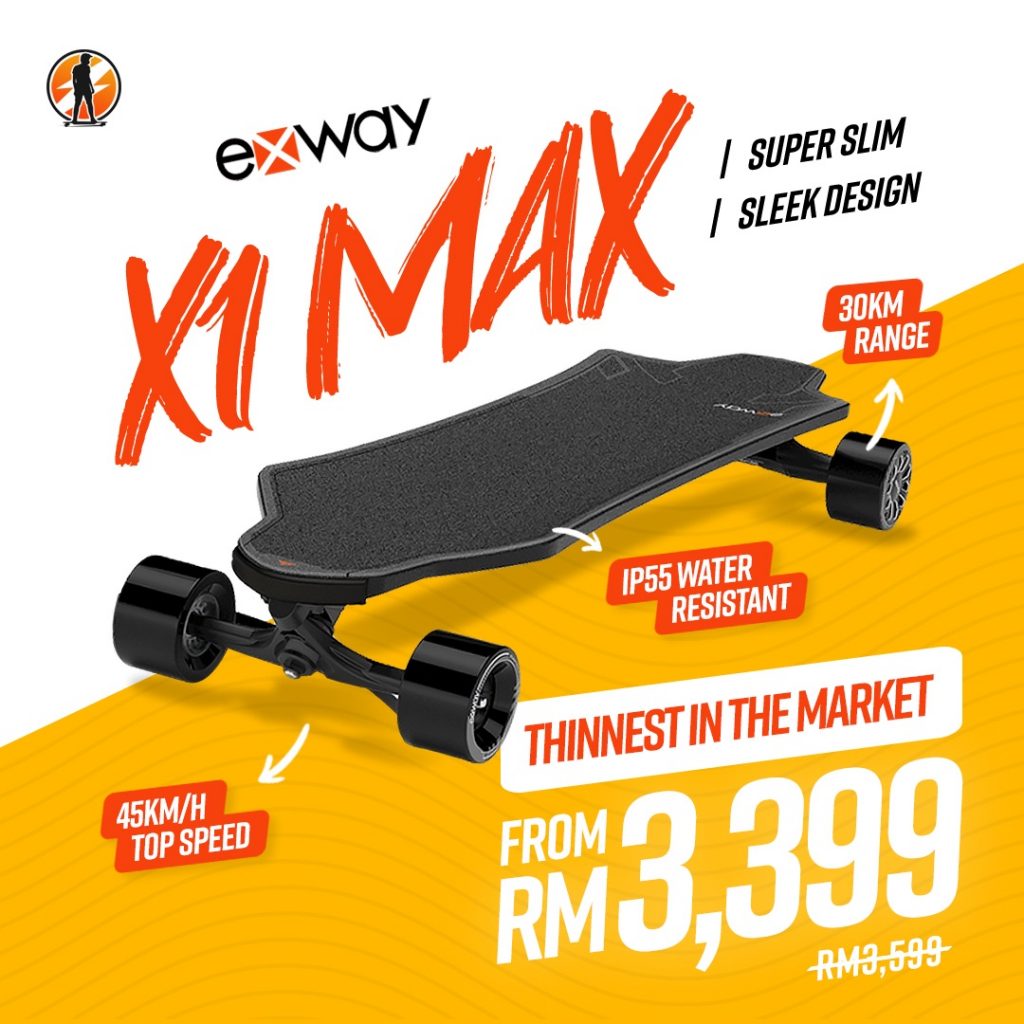 Exway X1 MAX RIOT - New! Thinnest Electric Skateboard - Shop | Electric ...